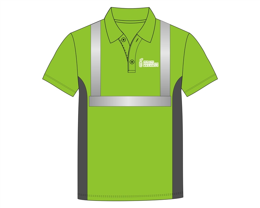 Customized Single Reflective Tape Polo Shirt Tailored Fluorescent ...