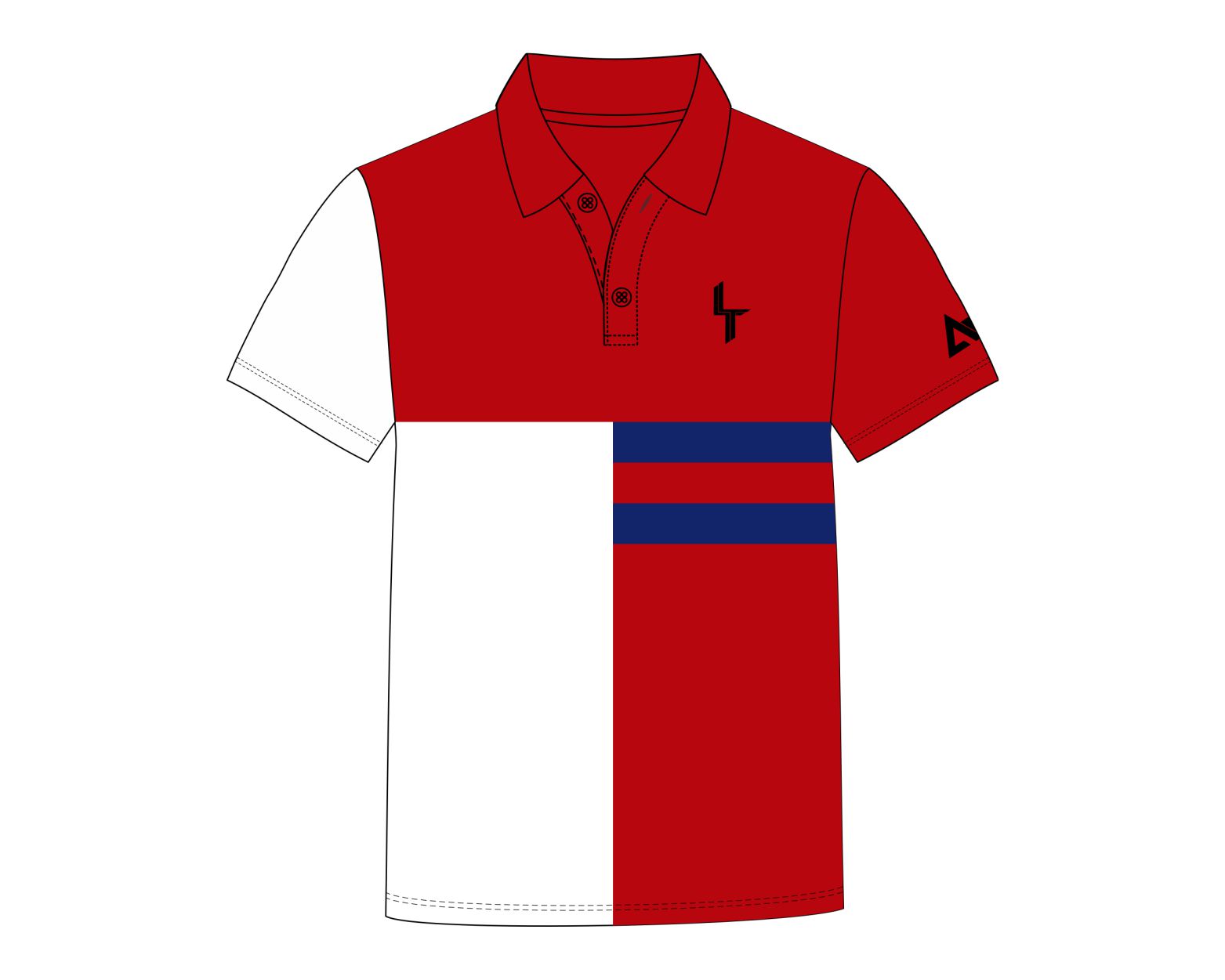 Polo shirts are made to order. Customized group contrast color shirts ...