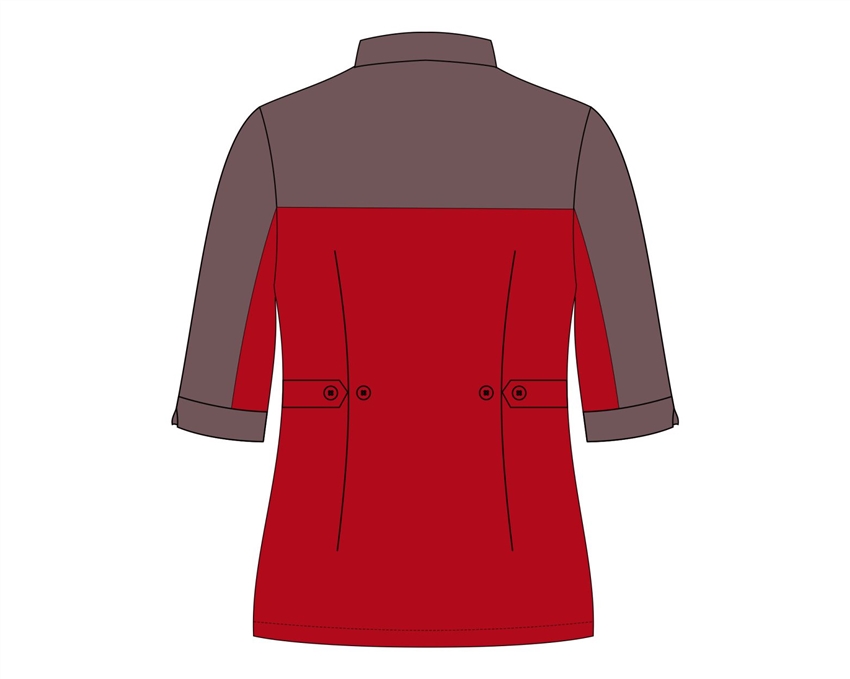 Tailor-made cleaning uniforms Design mid-sleeve contrast collar ...