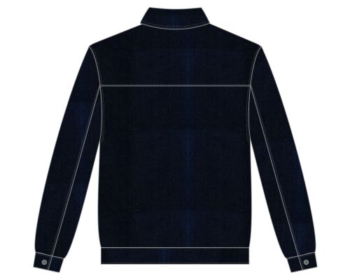 Supply dark blue denim jacket design chest pocket jacket jacket center