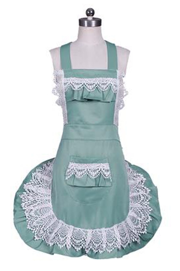 manufacture maid apron Fashion design Lace lace apron Lace pocket Lace ...