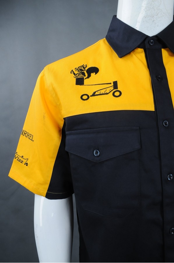 Design Short Sleeve Industrial Uniforms Custom Contrast Short Sleeve ...