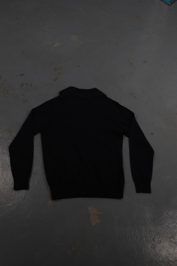 custom-made black open chest V-neck jacket 2/32s100 cotton 420G cold ...