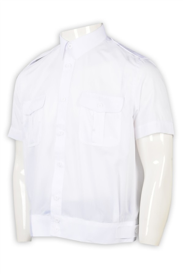 custom short sleeve security system design shoulder strap lapel ...