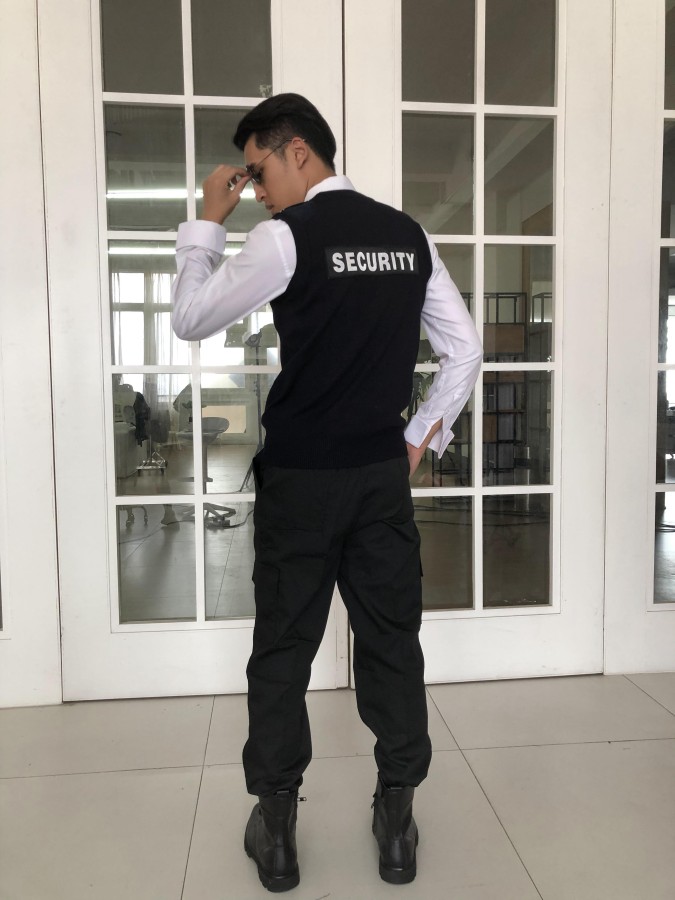 Security design shoulder epaulette sweater customized uniform security ...