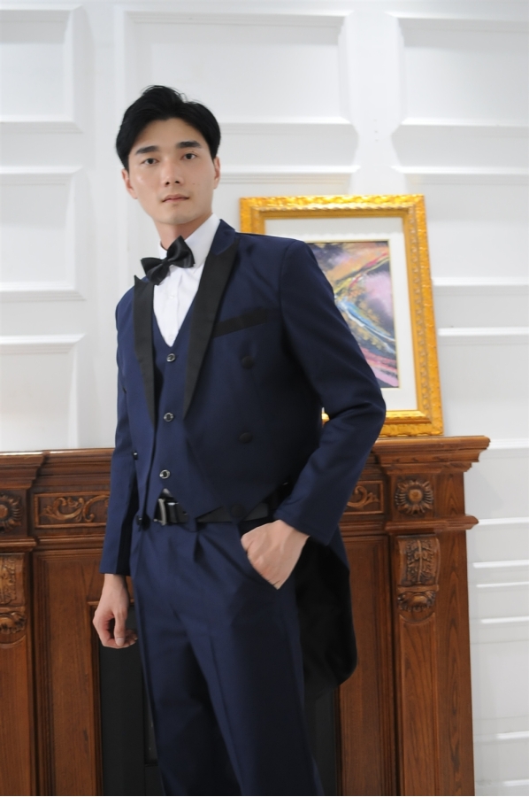Custom made three piece casino uniform real life show waist-trimming ...