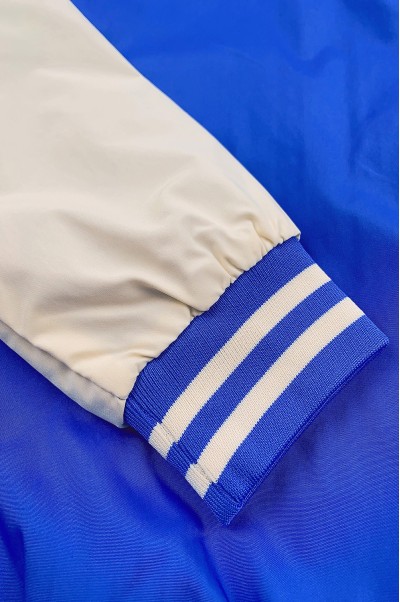 Bulk order contrast color baseball jackets customized long sleeve snap ...