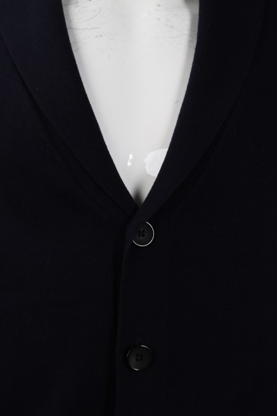 custom-made black open chest V-neck jacket 2/32s100 cotton 420G cold ...