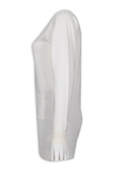 Customized V-neck Women's Open Chest Jacket Medium Long 100% Cotton ...