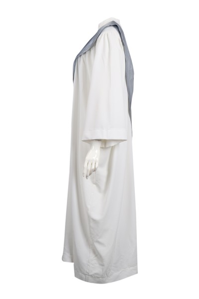 Custom white long sacred robe Auxiliary sacrifice Sacred gown manufacturer