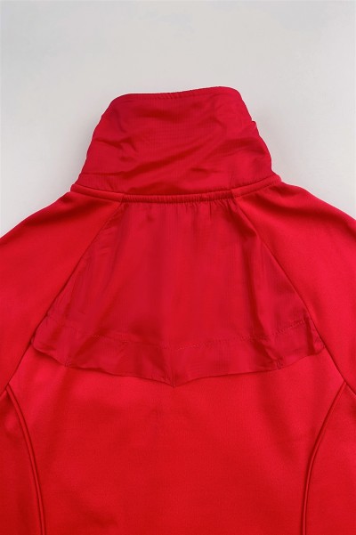 Custom red solid color windbreaker jacket design multi-pocket ...