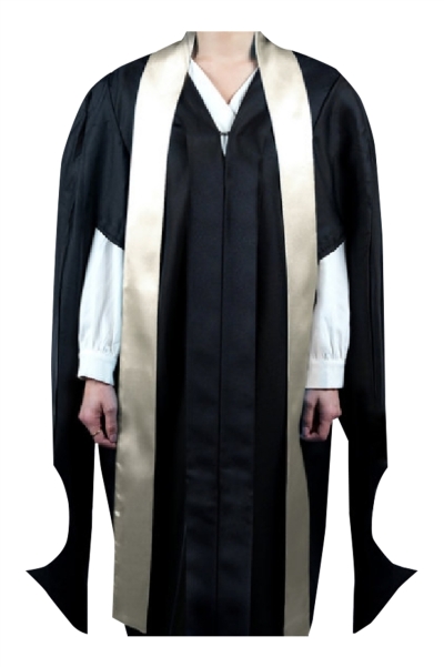 Customized black graduation gown Designed silver shawl graduation gown ...