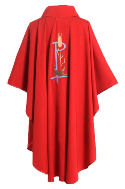 Customized ceremonial supplies Design red embroidered folded round neck ...