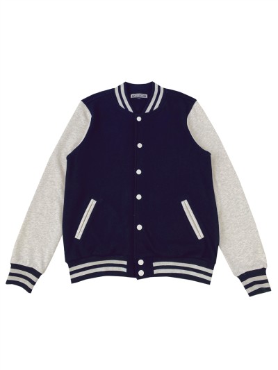 Customized contrast color baseball jacket Design snow mountain class ...