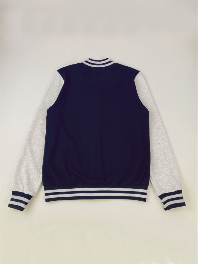 Customized contrast color baseball jacket Design snow mountain class ...