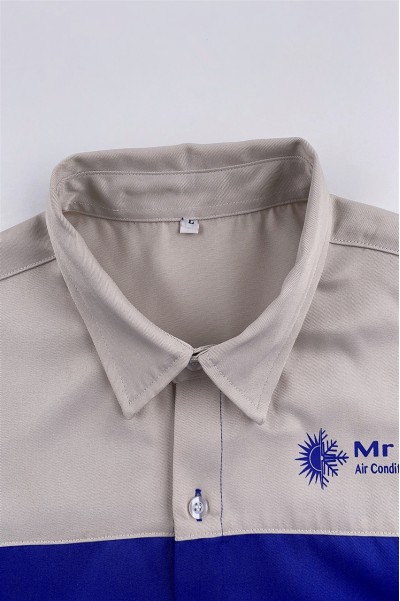 Customized gray color contrast royal blue industrial uniform design ...