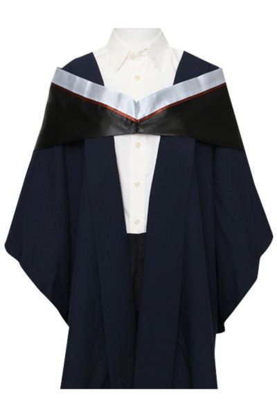 Customized school silver gray graduation robe and shawl Design master's ...