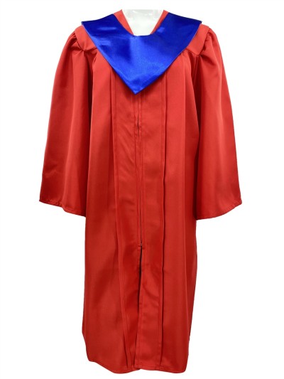 Customized solid color zipper style graduation gown Design primary and ...