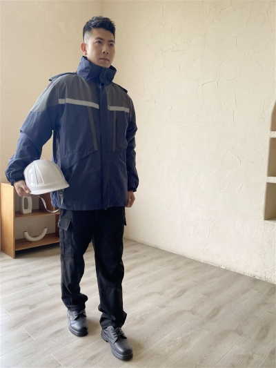 Custom-made men's winter work clothes with reflective strips and velvet ...