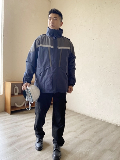 Custom-made men's winter work clothes with reflective strips and velvet ...