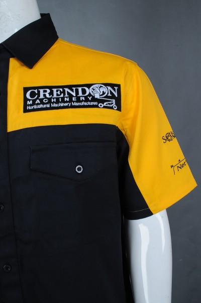 Design Short Sleeve Industrial Uniforms Custom Contrast Short Sleeve ...