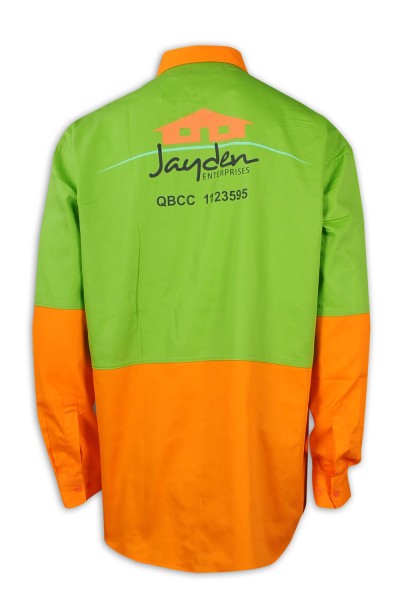 Production of long-sleeved contrast industrial uniforms Building ...