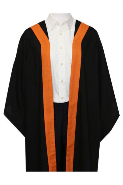 Design Black Gown with Orange Finish Customized Hong Kong Polytechnic ...