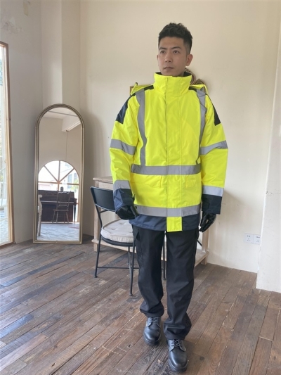 Design Fluorescent Clothing Cold and Rainproof Suit Safety Clothes ...