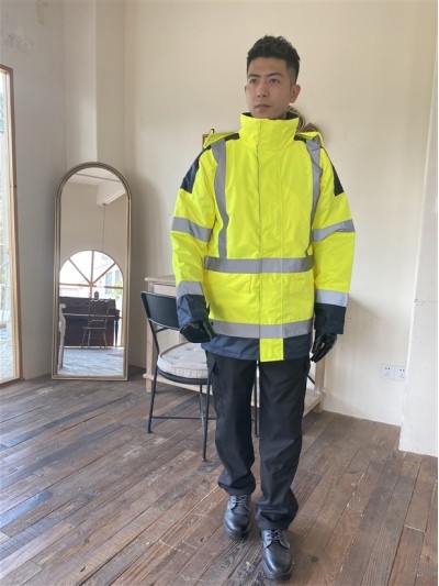 Design Fluorescent Clothing Cold and Rainproof Suit Safety Clothes ...