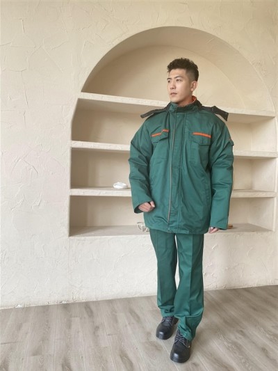 Design Men's Green Reflective Stripe Set Outdoor Workwear Order Green ...