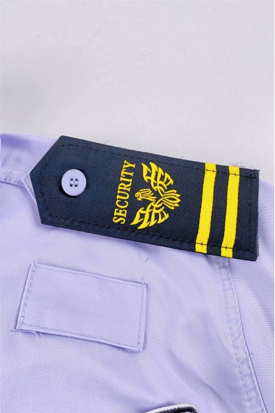 Design blue short-sleeved men's security shirt Customized men's ...