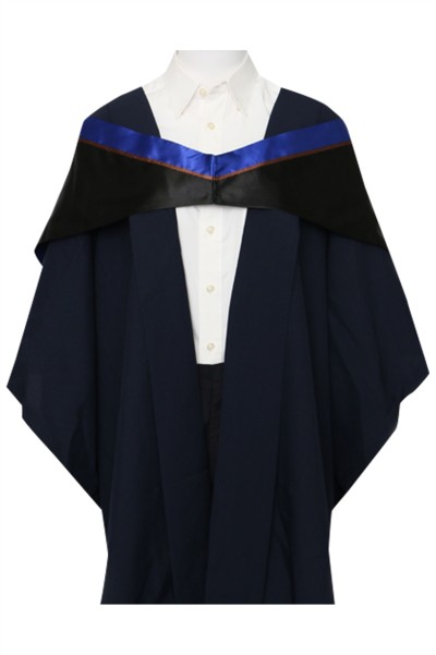Design dark blue shawl graduation robe, tailor-made solid black blouse ...