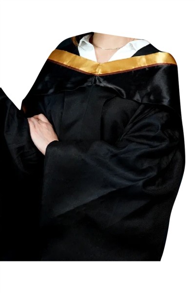Design graduation robe with gold trim and black shawl Customized ...