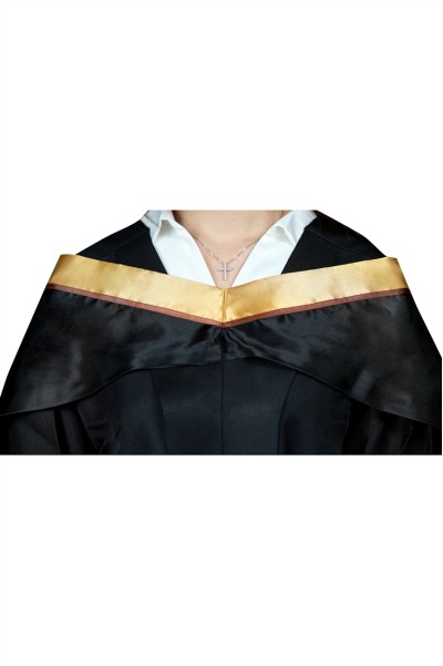 Design graduation robe with gold trim and black shawl Customized ...