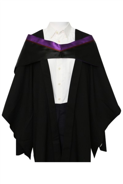 Design purple with black shawl graduation gown Customized Bachelor of ...