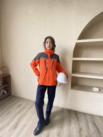 Design winter work clothes with reflective strips and fleece staff ...