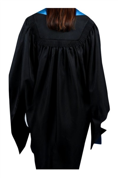 Designed Black Graduation Gown Collection Customized Blue Shawl ...