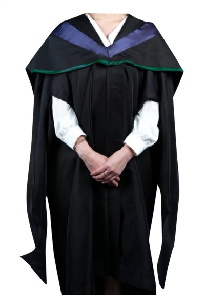 Designed Purple Silk Belt Graduation Gown Customized Green Graduation ...