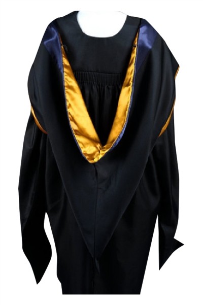 Designed black men's and women's graduation robes, custom-made purple ...