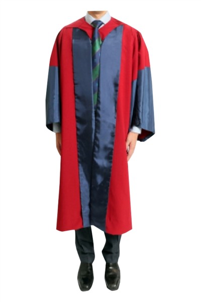 Designed blue and red robe graduation gown Customized PhD black plush ...
