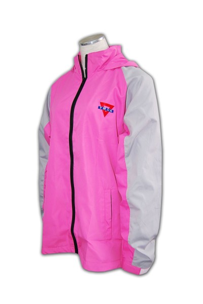custom pink windbreaker ladies, design pink windbreaker ladies, pink ...
