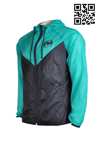 light blue windbreaker jacket, foldable windbreaker jacket custom order ...