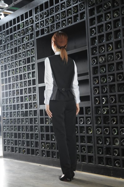 Custom-made casino uniforms real people try on loose-fitting women's ...