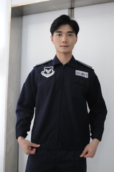 Customized security uniform model demonstration real people show ...