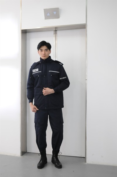 Customized security uniform model demonstration real people show the ...