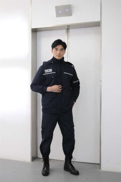 Customized security uniform model demonstration real people show the ...