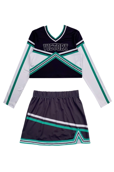 Making long-sleeved cheerleading cheerleading suit custom-made V-neck ...