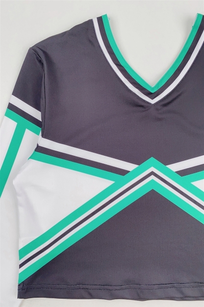 Making long-sleeved cheerleading cheerleading suit custom-made V-neck ...