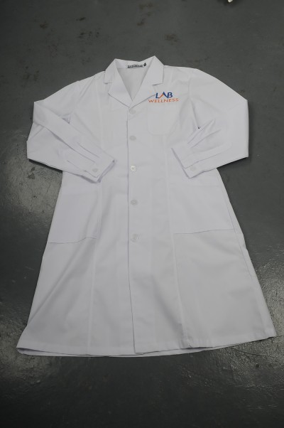 Sample custom-made clinic uniform style Printed long-sleeved doctor's ...