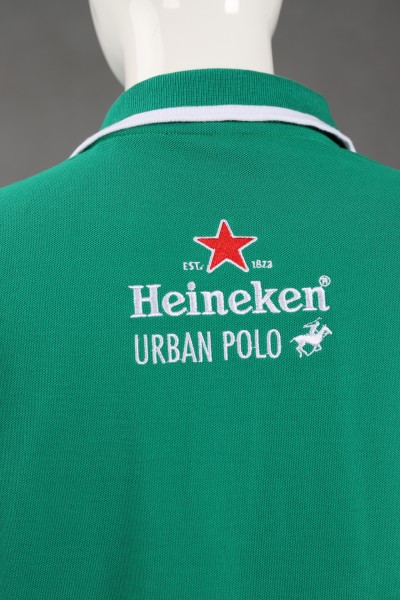 Making Green Polo Shirts Purslane Heineken Polo Shirt Manufacturer